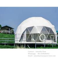 China Customized Glamping Dome Tent 10m to 50m Diameter Aluminum Steel Frame Outdoor Glass Dome for sale
