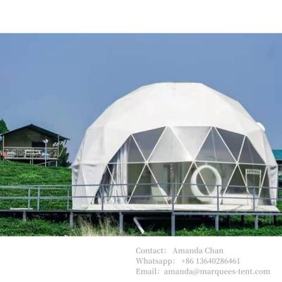 China Customized Glamping Dome Tent 10m to 50m Diameter Aluminum Steel Frame Outdoor Glass Dome for sale