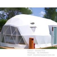 China Waterproof Fireproof Geodesic Dome Tent Glamping Hotel Resort 6m-100m Diameter Customizable for sale
