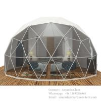 China Waterproof Fireproof Geodesic Dome Tent Glamping Hotel Resort 6m-100m Diameter Customizable for sale