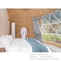 China 6m 650g Glamping Hotel Tent Steel Q235 Frame PVC Roof Party Garden Tent for sale