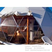 China Waterproof Fireproof Geodesic Dome Tent Glamping Hotel Resort 6m-100m Diameter Customizable for sale