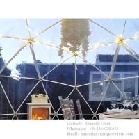 China Custom Size Outdoor Geodesic Dome Tent 5m to 50m Diameter Steel Frame Camping for sale