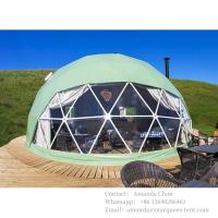 China Custom Large Glamping Dome Tent 5m to 50m Diameter Galvanized Steel Frame for sale