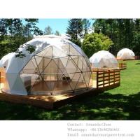 China Custom Large Glamping Dome Tent 5m to 50m Diameter Galvanized Steel Frame for sale