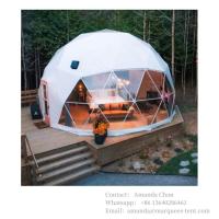 China Outdoor Waterproof Fireproof UV Resistance Glamping Dome Tent 4m-8m Diameter with Bathroom for Hotel Resort for sale