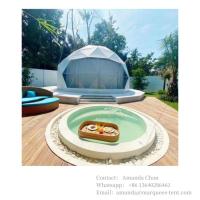 China Outdoor Waterproof Fireproof UV Resistance Glamping Dome Tent 4m-8m Diameter with Bathroom for Hotel Resort for sale