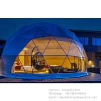 China Customized Luxury Dome House Glamping Tent with Bathroom Steel Frame 120km/h Wind Resistance for sale