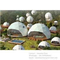 China Customized Luxury Dome House Glamping Tent with Bathroom Steel Frame 120km/h Wind Resistance for sale