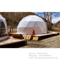 China 20sqm Waterproof Fireproof Dome Tent Luxury Glamping Hotel with Q235 Steel Frame 100km/h Wind Load for sale