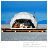 China Customized Luxury Dome House Glamping Tent with Bathroom Steel Frame 120km/h Wind Resistance for sale