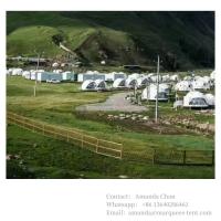 China 20sqm Waterproof Fireproof Dome Tent Luxury Glamping Hotel with Q235 Steel Frame 100km/h Wind Load for sale
