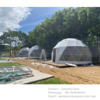 China Economical Customized Outdoor Hotel Luxury Dome House Glamping Round Dome Tent 100kmh Wind Load for sale