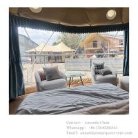 China Economical Customized Outdoor Hotel Luxury Dome House Glamping Round Dome Tent 100kmh Wind Load for sale