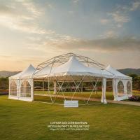 China Compact Outdoor Party Marquee Tents Extruded Aluminum Alloy Frame Waterproof PVC Roof Canopy Structure for sale
