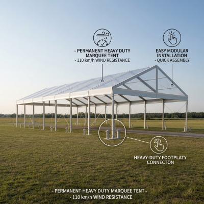 China Birthday Anniversary Party Marquee Tents Clear-Span Wooden Flooring Cassette System Canopy Structure for sale
