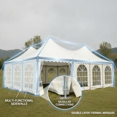 China Festival Beer-Garden Party Marquee Tents Clear-Span Full Blackout PVC Cover Canopy Structure for sale