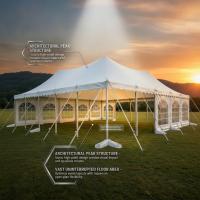China Wooden-Flooring Fashion Party Marquee Tents A-Frame Cassette Runway Show Canopy Structure for sale