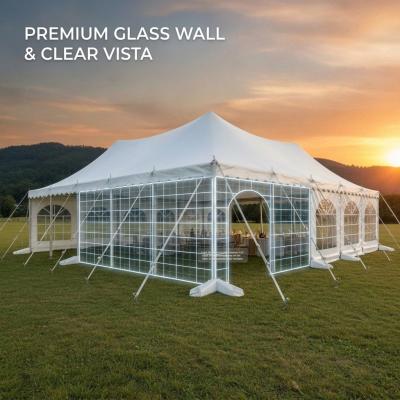 China Christmas Market Party Marquee Tents A-Frame Waterproof Full Blackout PVC Cover Canopy Structure for sale