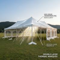 China Birthday Anniversary Party Marquee Tents Clear-Span Transparent PVC Roof Canopy Structure for sale