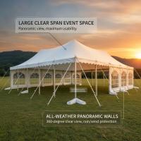 China Clear Span PVC Event Tent with 60m Width & 120km/h Wind Load - Aluminum 6061 Frame Structure for sale