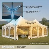 China Outdoor Party Marquee Tent with Clear Roof - 80-140 km/h Wind Resistance, 25 kg/m² Snow Load for Weddings for sale