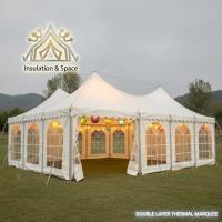 China Banquet Catering Party Marquee Tents Clear-Span PVC Sidewall Windows Event Canopy Structure for sale