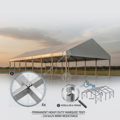 China Removable Large-Span Party Marquee Tents Extruded Aluminum Alloy Frame Sidewall Outdoor Shelter Structure for sale