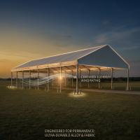 China Birthday Anniversary Party Marquee Tents Clear-Span Transparent PVC Roof Canopy Structure for sale