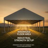 China Soundproof White Party Marquee Tent with 3-50m Span Width and Hard Pressed Extruded Aluminum Frame Structure for sale