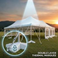 China Birthday Anniversary Party Marquee Tents Clear-Span PVC Sidewall Windows Canopy Structure for sale