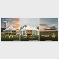 China Anniversary Celebration Party Marquee Tents Clear-Span Wooden Flooring Cassette Canopy Structure for sale