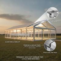 China Custom Waterproof Outdoor Party Tent 4m Height with 850gsm PVC Roof and 100km/hr Wind Resistance for sale
