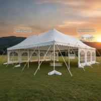 China Birthday Anniversary Party Marquee Tents Clear-Span Wooden Flooring Cassette System Canopy Structure for sale