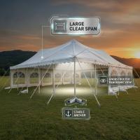 China UV Resistant Party Marquee Tent 100-120 km/h Windproof with 850g PVC Coated Fabric for Outdoor Events for sale