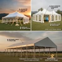 China Anchored Grand Party Marquee Tents Extruded Aluminum Alloy Frame Anchor System Outdoor Shelter Structure for sale