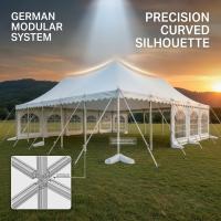 China Luxury White Party Marquee Tents 3-60m Width with 850g PVC Fabric and Aluminum Frame for Events for sale
