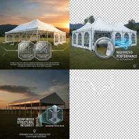 China Fashion-Show Party Marquee Tents A-Frame Waterproof ABS Solid Wall Panel Runway Canopy Structure for sale