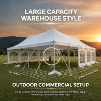 China Clear PVC Camping Party Marquee Tent with 650gsm Aluminum Frame - 100km/hr Wind Resistance for Commercial Use for sale