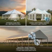 China Birthday Anniversary Party Marquee Tents Clear-Span Wooden Flooring Cassette Canopy Structure for sale