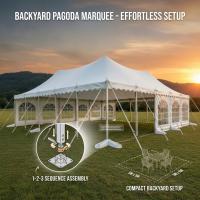 China Wooden-Flooring Fashion Party Marquee Tents A-Frame Cassette Runway Show Canopy Structure for sale