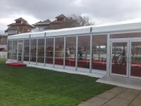 China Wedding Reception Party Marquee Tents Clear-Span Tempered Glass Wall Panel Canopy Structure for sale