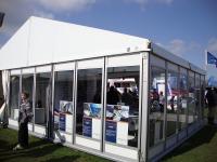 China Exhibition Trade Party Marquee Tents A-Frame Tempered Glass Wall Show Canopy Structure for sale