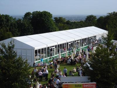 China Fashion-Show Runway Party Marquee Tents A-Frame Waterproof Tempered Glass Wall Canopy Structure for sale