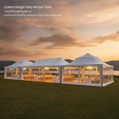 China Custom Design Party Marquee Tents Free 3D Rendering Service Aluminum Frame PVC Canopy for Any Event Configuration for sale