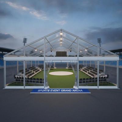 China Sports Event Stadium Party Marquee Tent Five Hundred Seater Clear Span Aluminum Frame Structure Grandstand Arena for sale