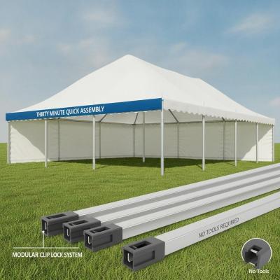 China Thirty Minute Quick Assembly Party Marquee Tent Modular Clip Lock Connector No Tools Aluminum Frame Canopy Structure for sale