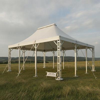 China Wind Load 100kmh Tested Party Marquee Tent Heavy Duty Anchored Frame Aluminum Engineering Certified Canopy Structure for sale