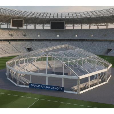 China Sports Event Stadium Party Marquee Tent 500 Seater Clear Span Aluminum Frame Grandstand European Arena Canopy Structure for sale
