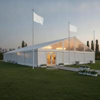 China Corporate Gala Dinner Party Marquee Tent ABS Solid Wall Panel Climate Controlled Premium European Event Venue Canopy Structure for sale